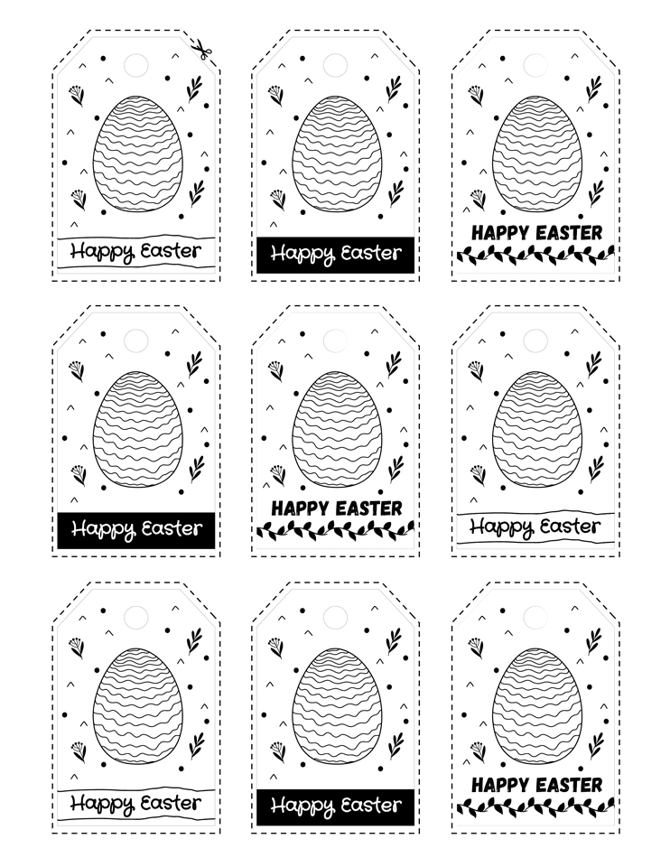 Free Printable Easter Tags For Your Gift Baskets
